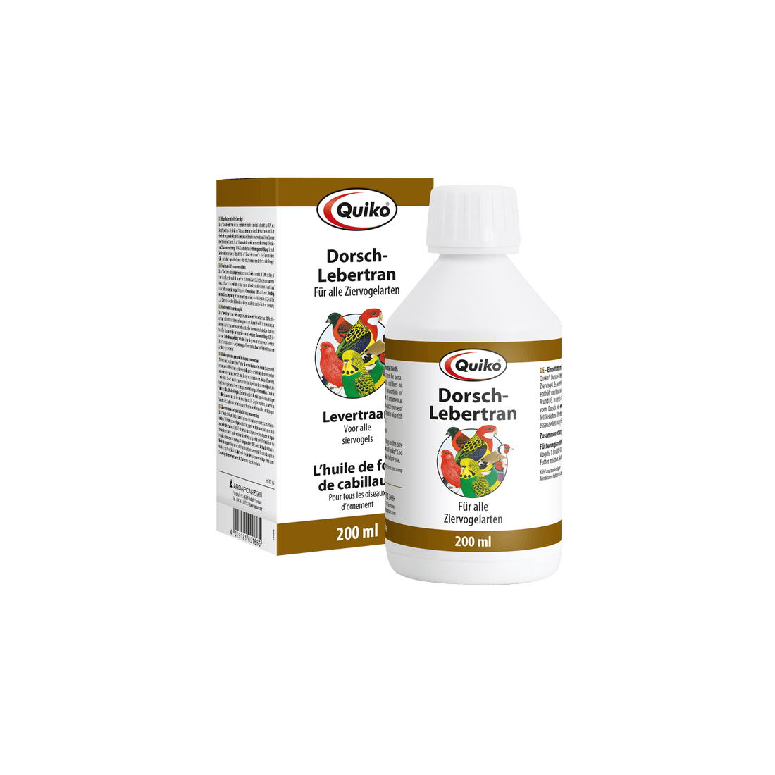 Quiko Cod Liver Oil - Vitamin-rich single feed for ornamental birds