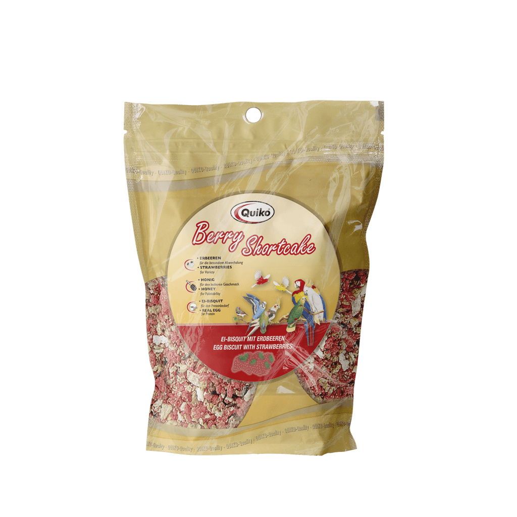 Quiko Strawberry Biscuit: Bird snack with strawberries, honey and prot